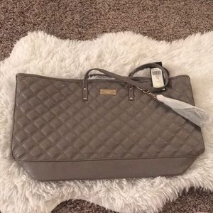 BCBG | Bags | New Gray Quilted Bcbg Tote Bag | Poshmark